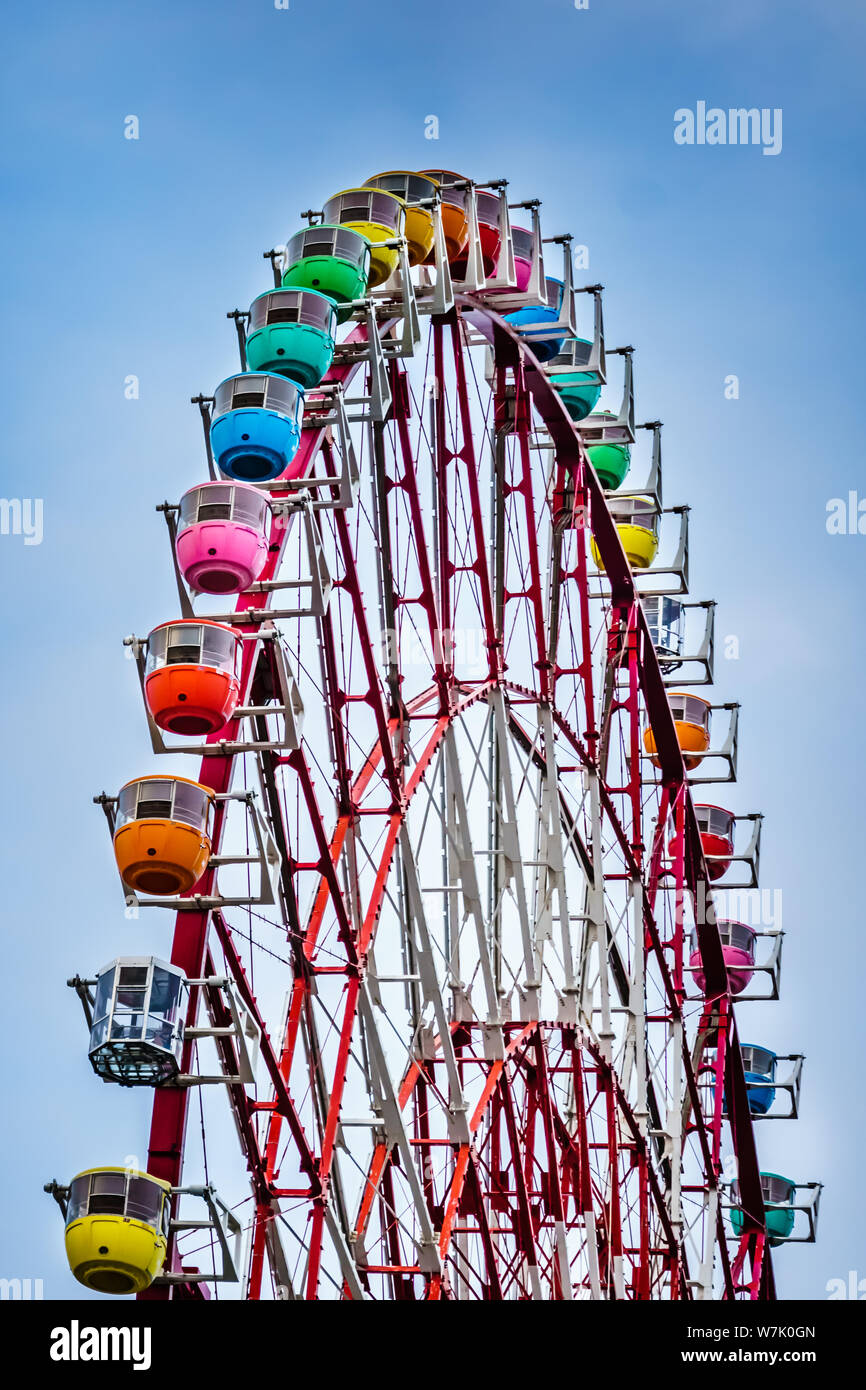 Tokyo, Japan - May 12, 2019: This 115 meter tall ferris wheel is one of ...