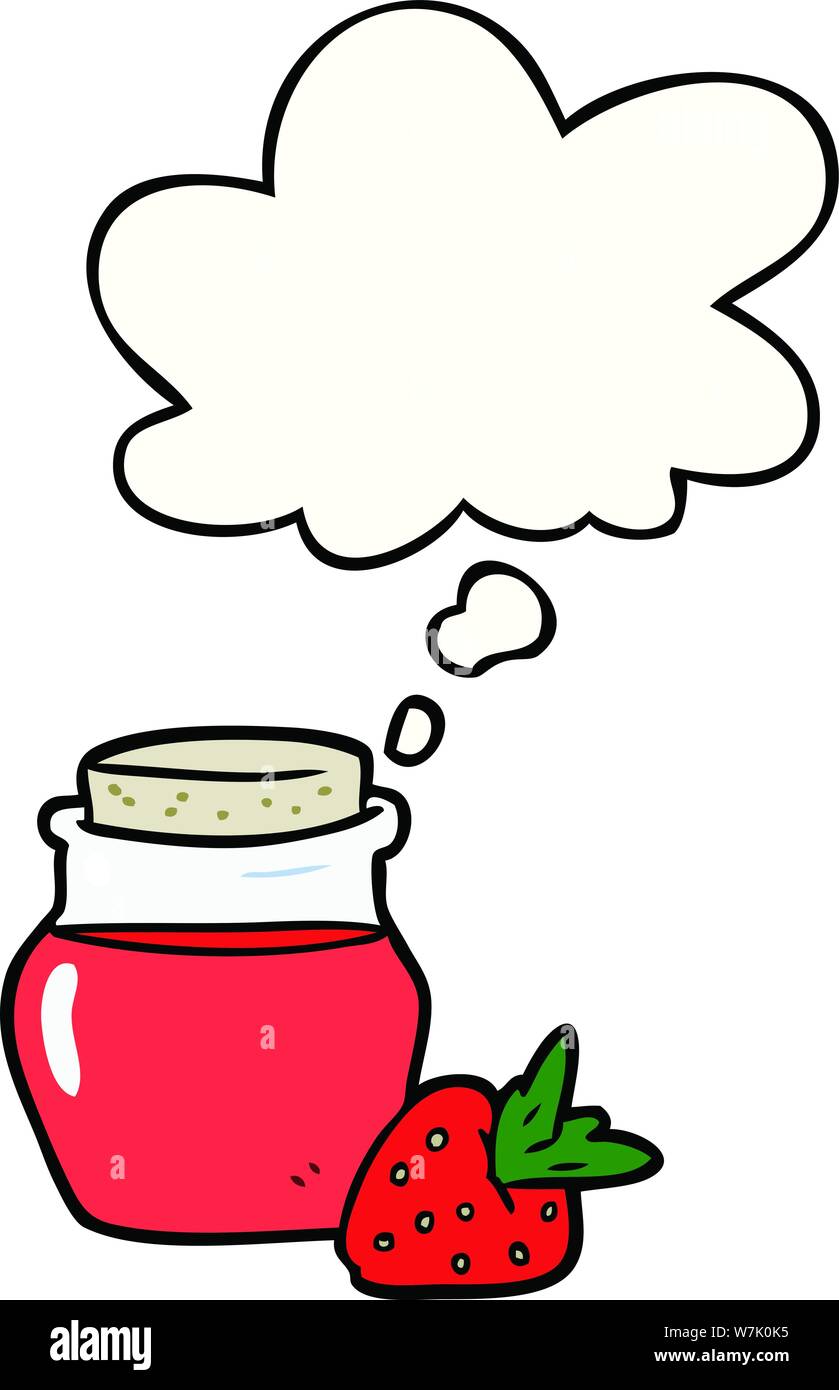 Freehand drawn cartoon jam jar Cut Out Stock Images & Pictures - Alamy