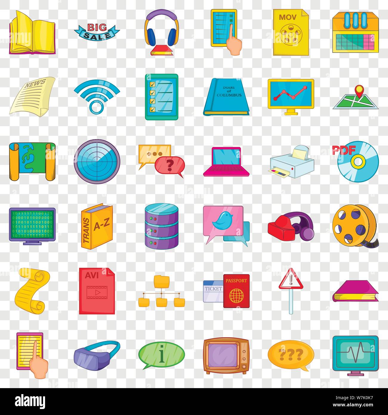 File icons set, cartoon style Stock Vector Image & Art - Alamy