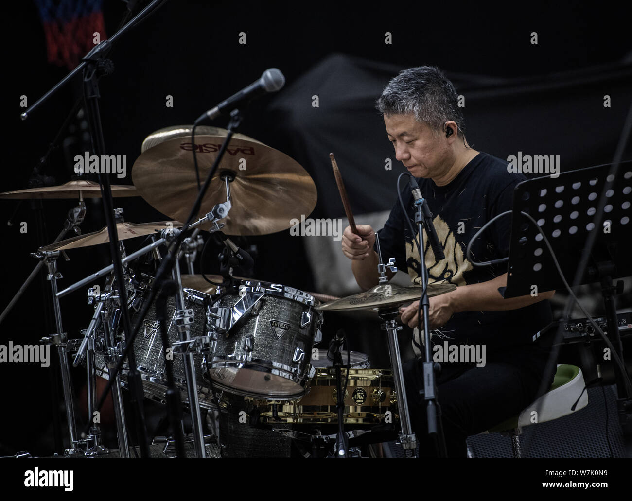 Chinese rock band Black Panther takes part in a rehearsal for the ...