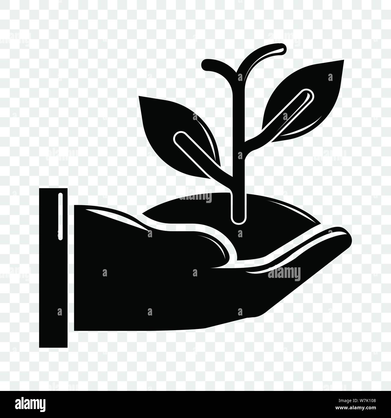 Hand sprout icon, simple black style Stock Vector Image & Art - Alamy