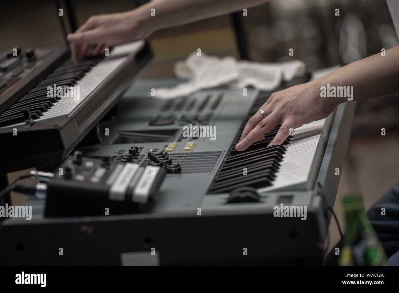 Chinese rock band Black Panther takes part in a rehearsal for the ...