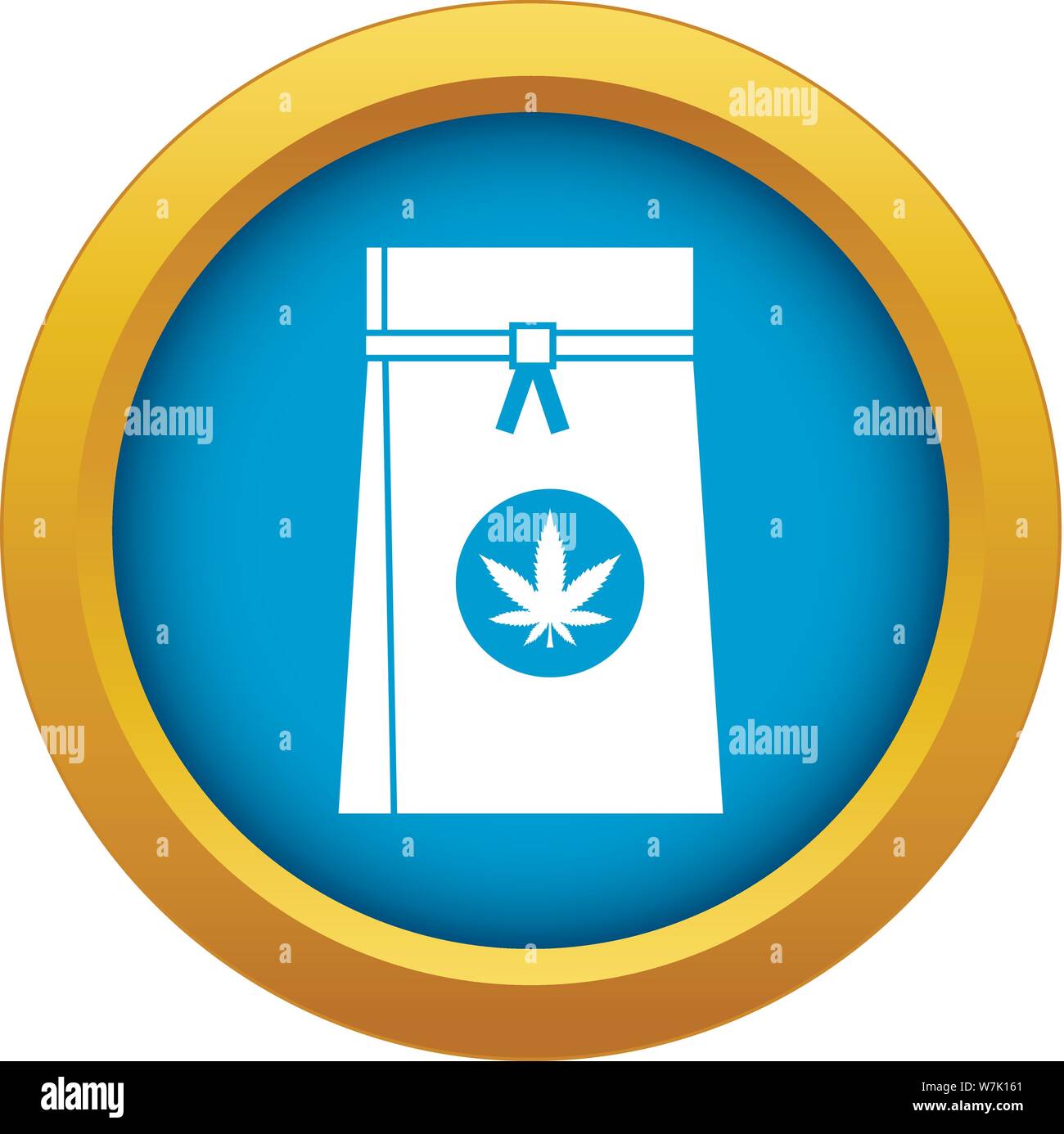 Bag with cannabis icon blue vector isolated Stock Vector Image & Art ...
