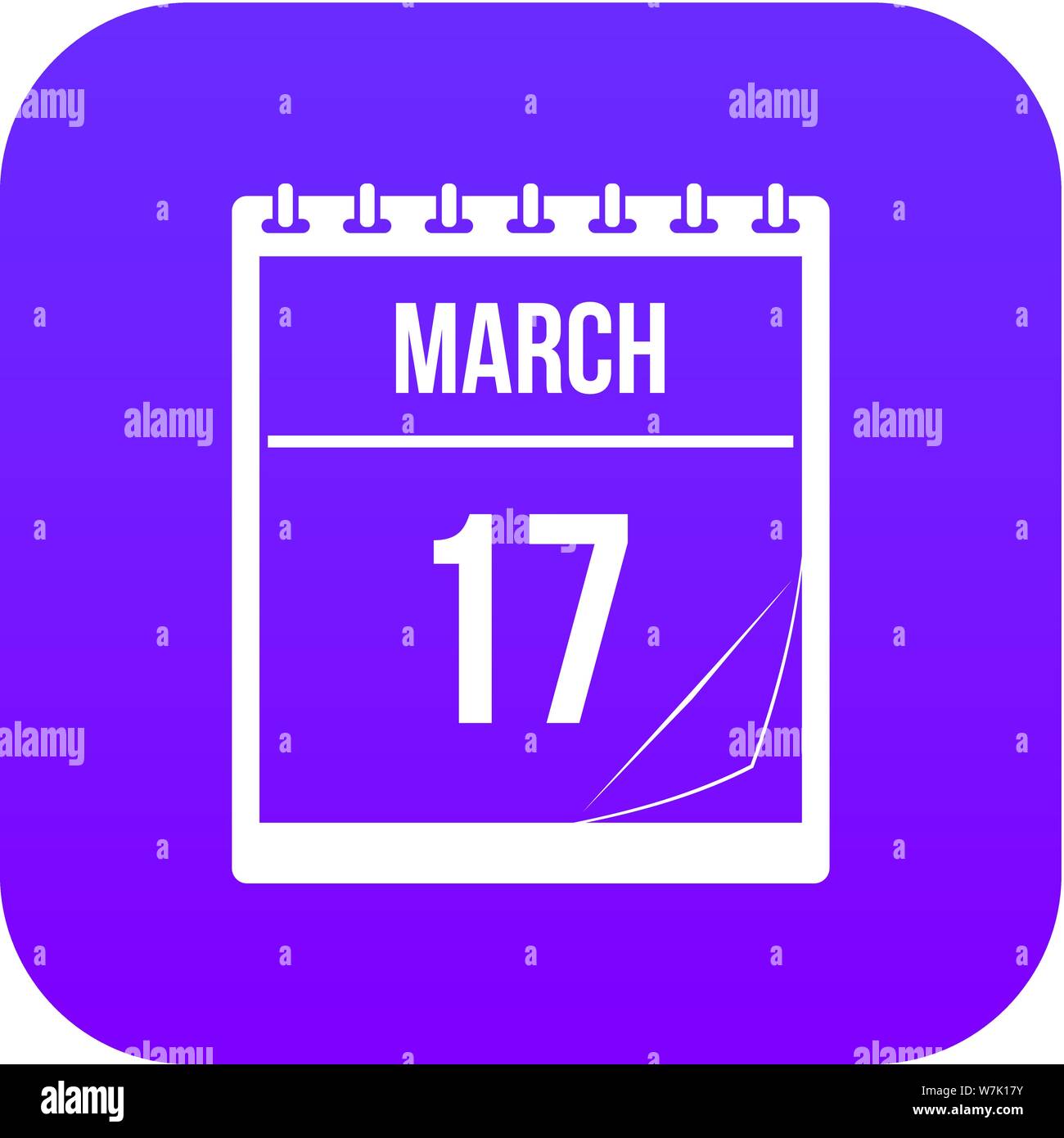March 17 date digital calendar hi-res stock photography and images - Alamy