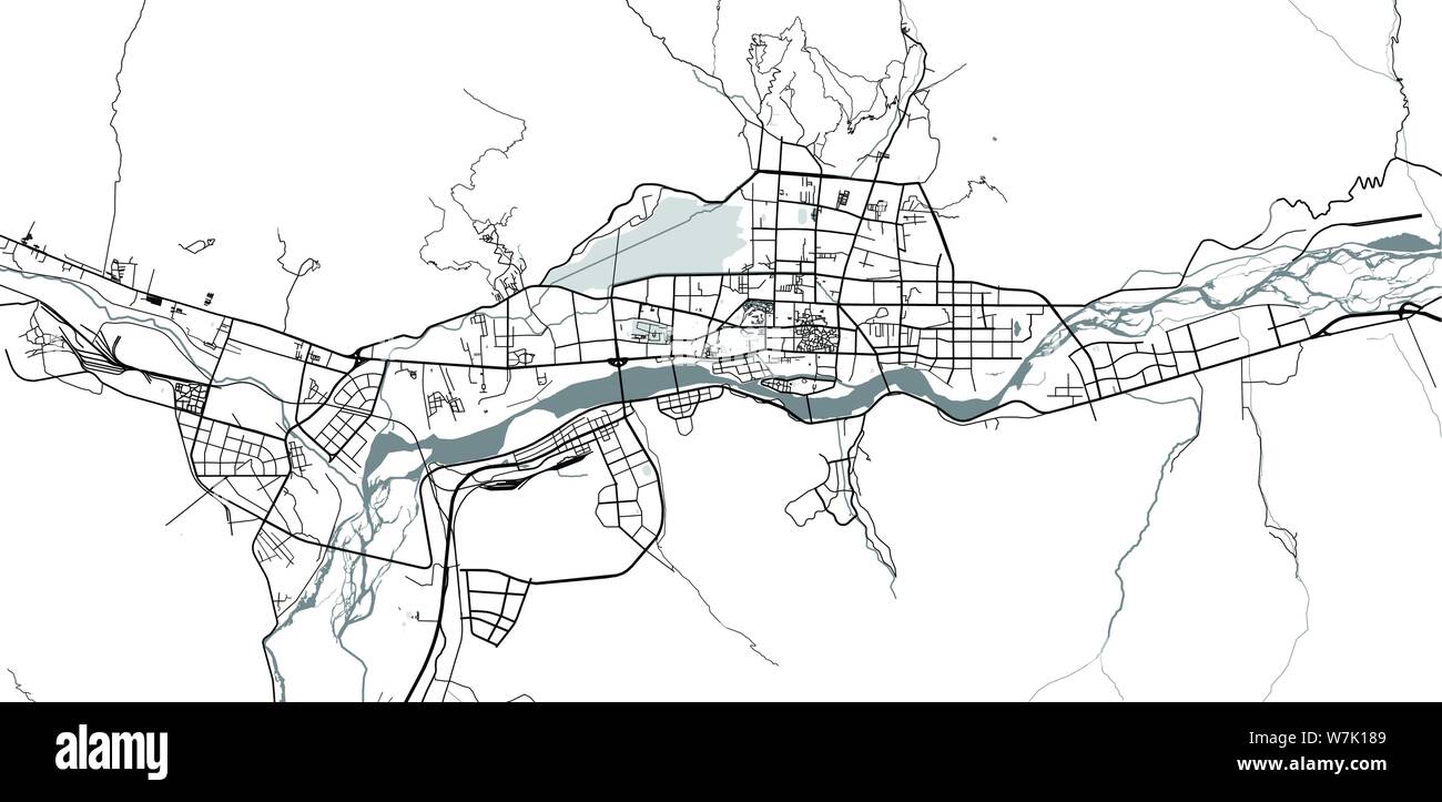 Urban vector city map of Lhasa, China Stock Vector Image & Art - Alamy