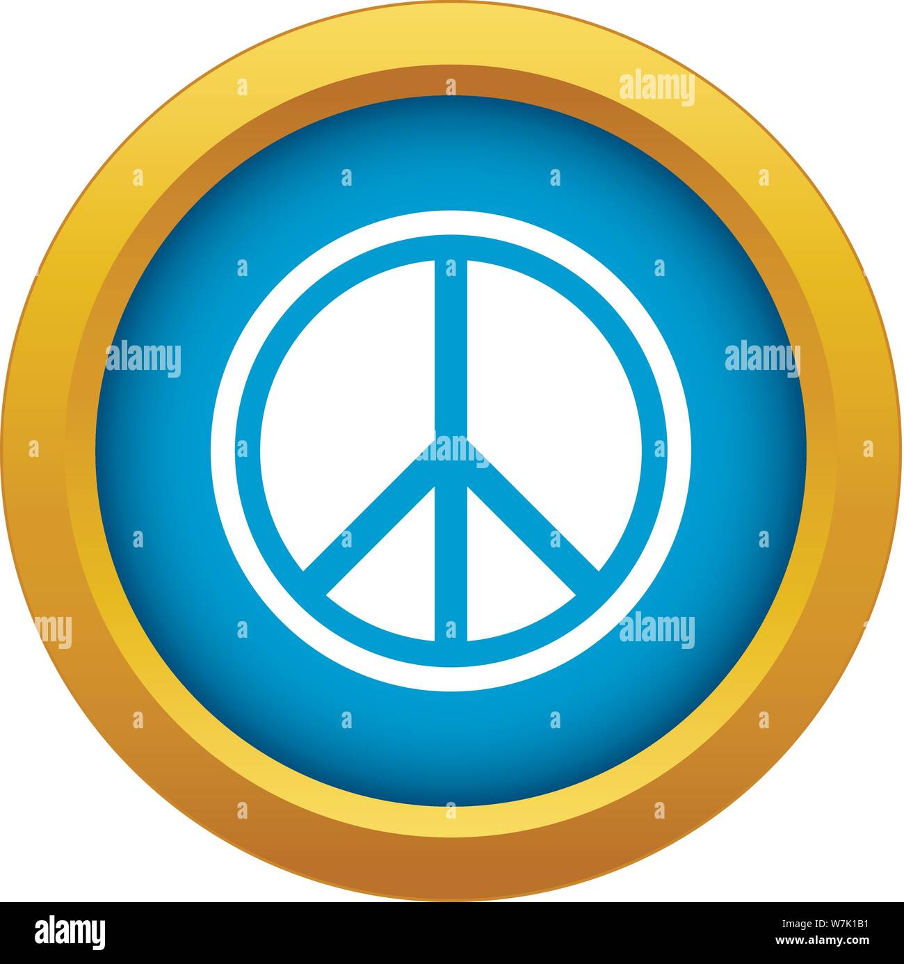 Sign hippie peace icon blue vector isolated Stock Vector Image & Art ...