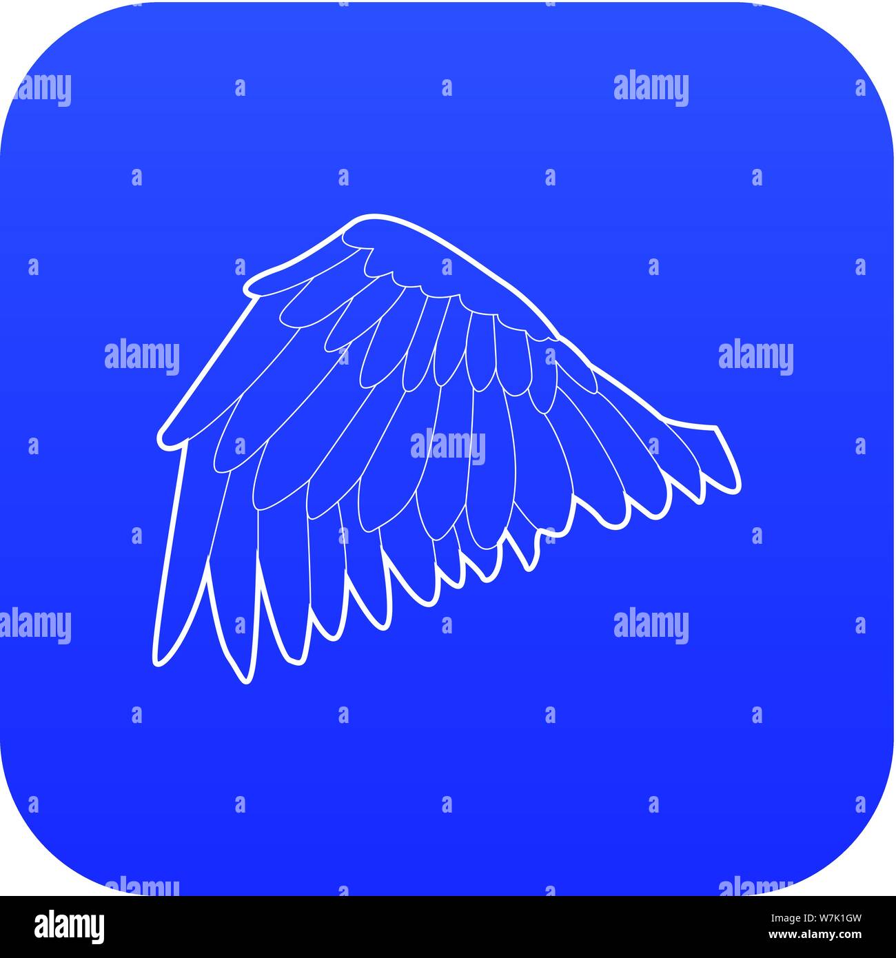 Goose wing icon blue vector Stock Vector Image & Art - Alamy