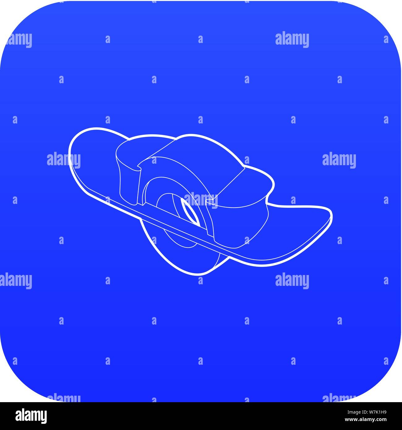 Blocked wheel icon blue vector Stock Vector Image & Art - Alamy