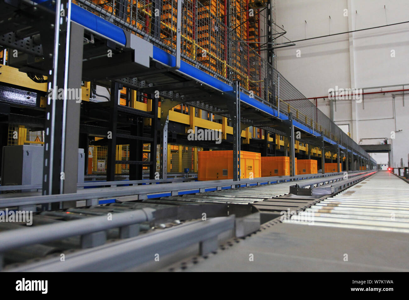 Interior view of the smart warehouse in the third-generation ...