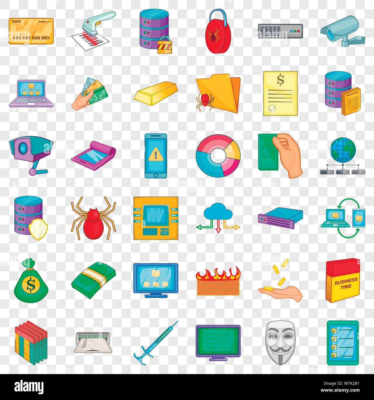Code reader icons set, cartoon style Stock Vector Image & Art - Alamy