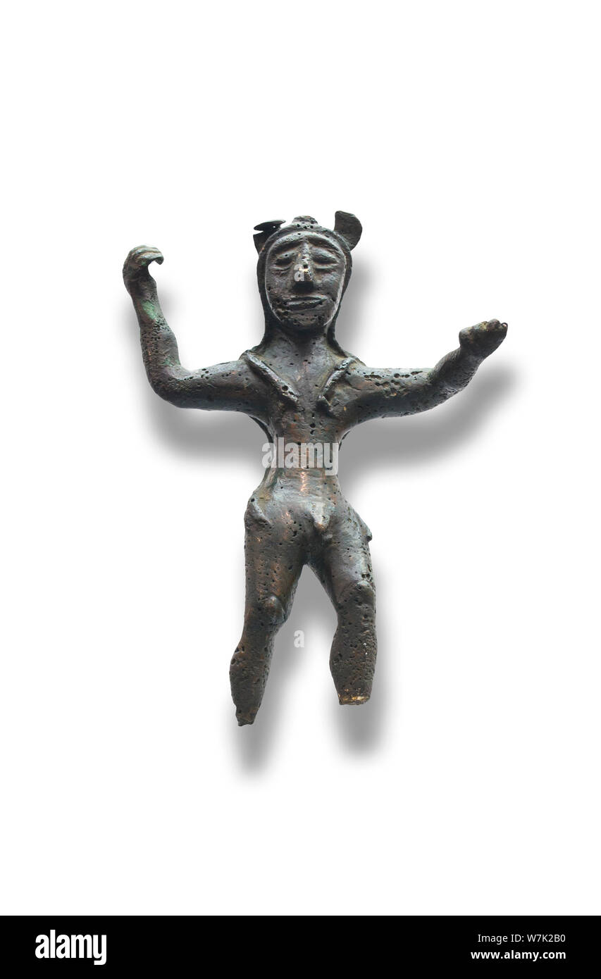 Seville, Spain - May 31th, 2019: Small bronze figurine of Phoenician ...