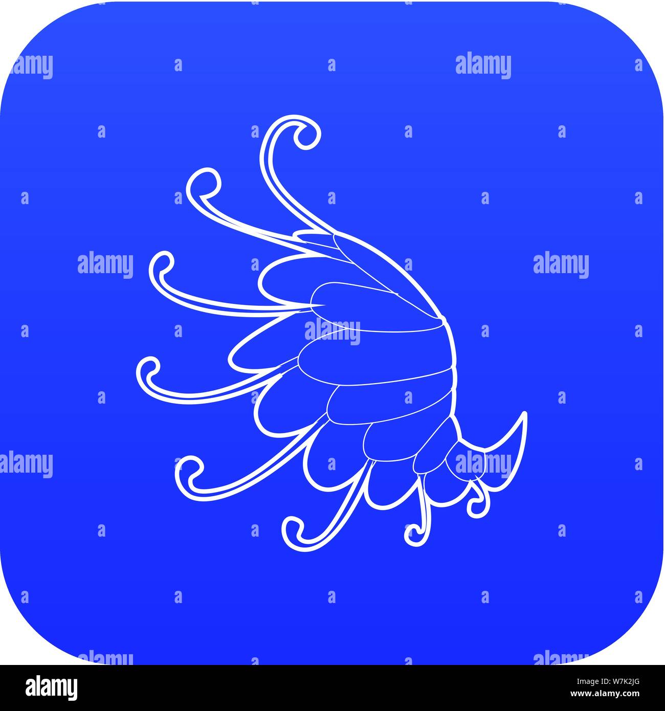 Wing icon blue vector Stock Vector Image & Art - Alamy