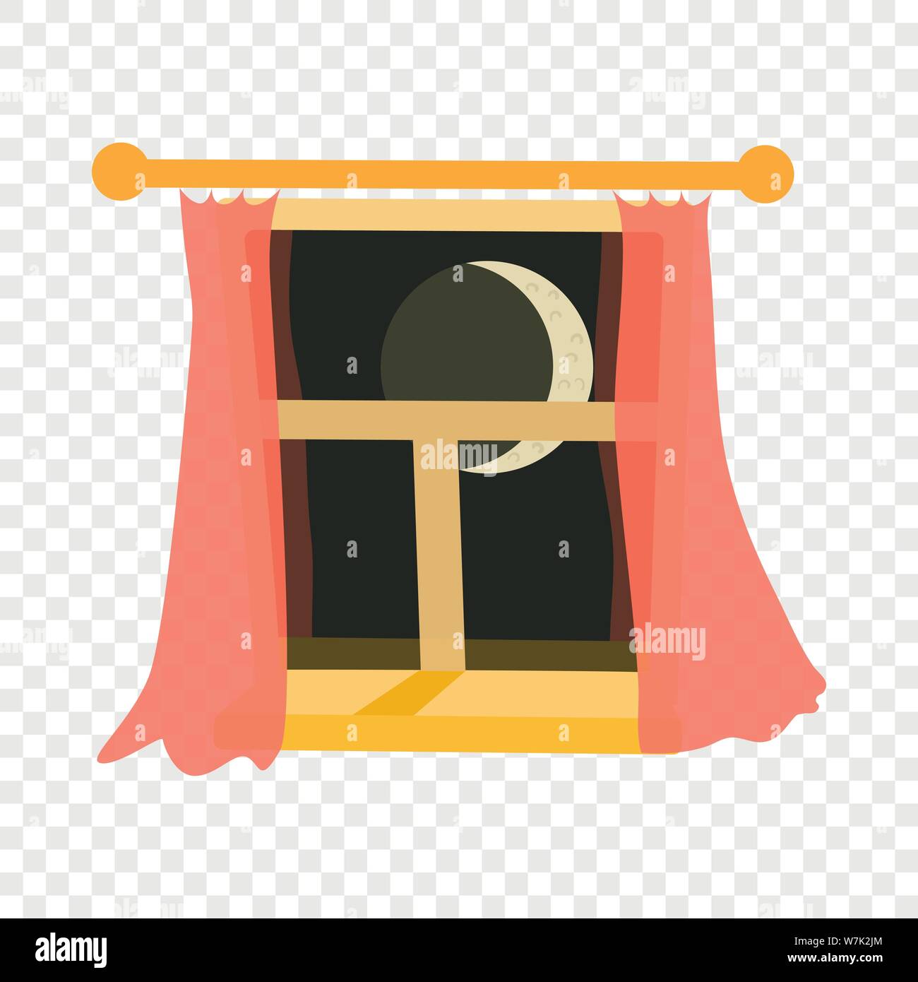 Window night icon, cartoon style Stock Vector Image & Art - Alamy