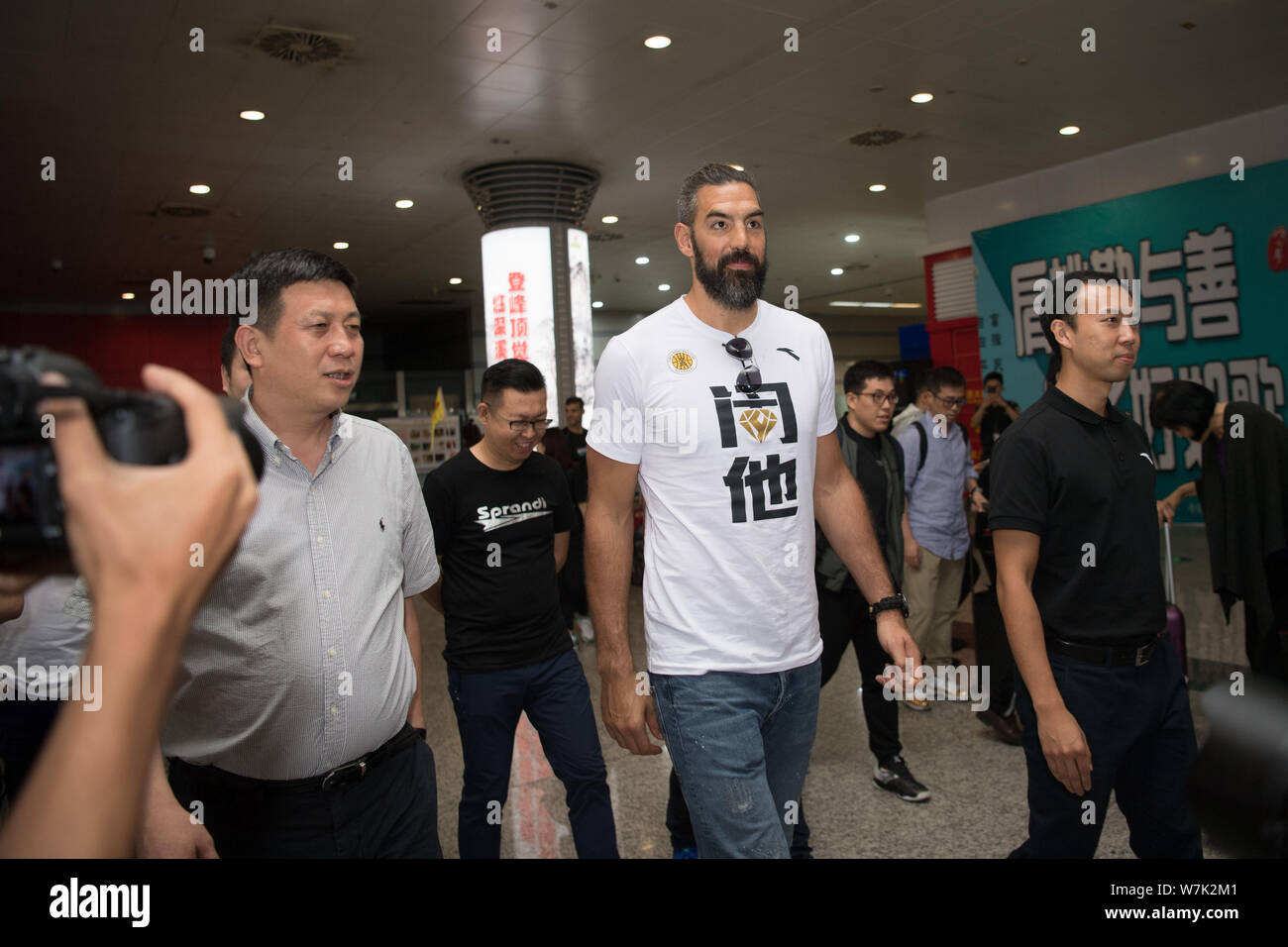 Argentine basketball player Luis Scola, of Shanxi Brave Dragons for the ...