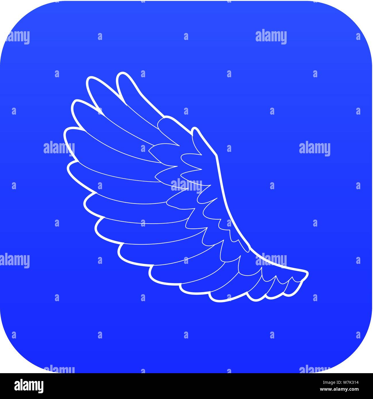 Curve wing icon blue vector Stock Vector Image & Art - Alamy