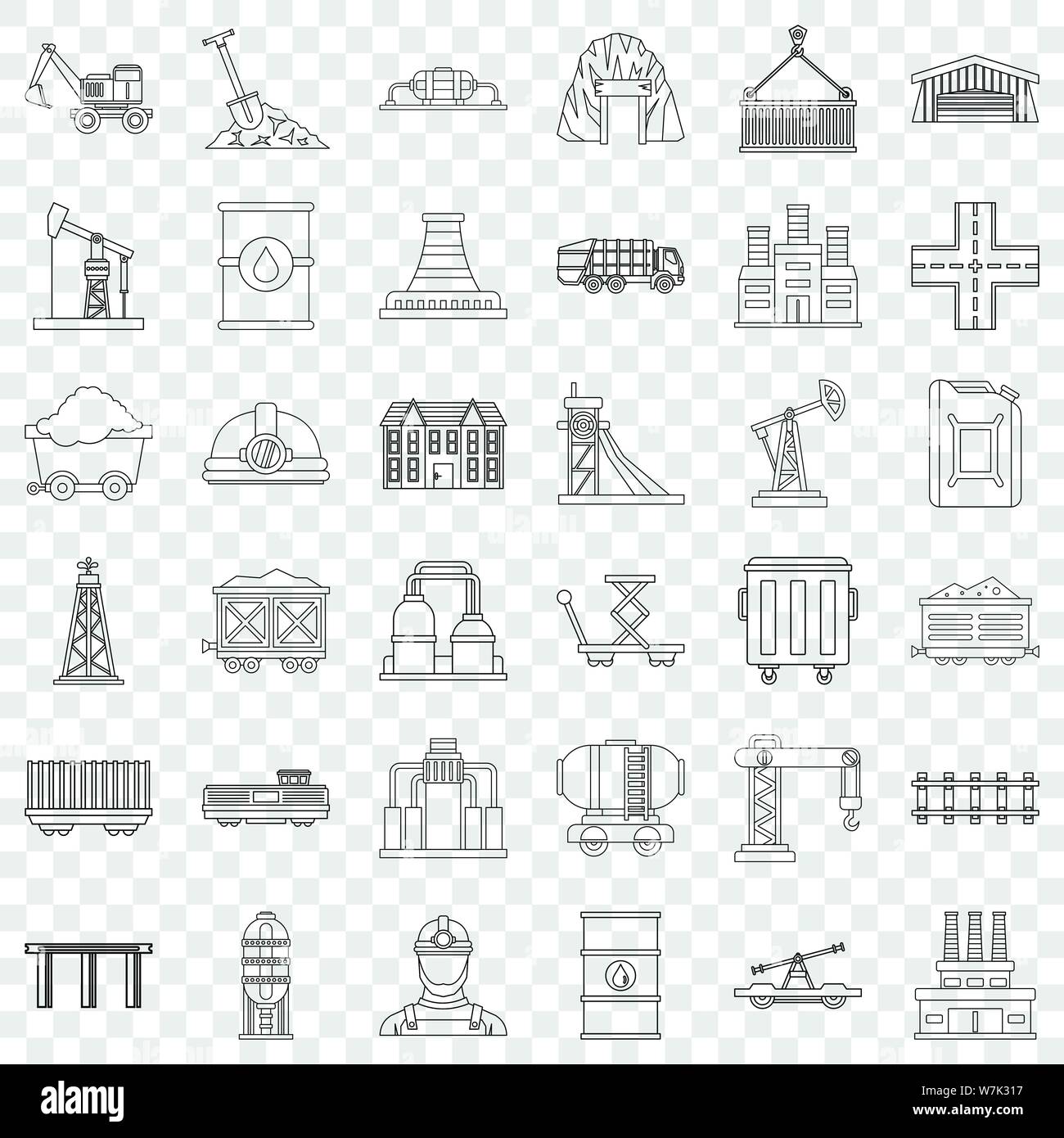 Plant icons set, outline style Stock Vector Image & Art - Alamy