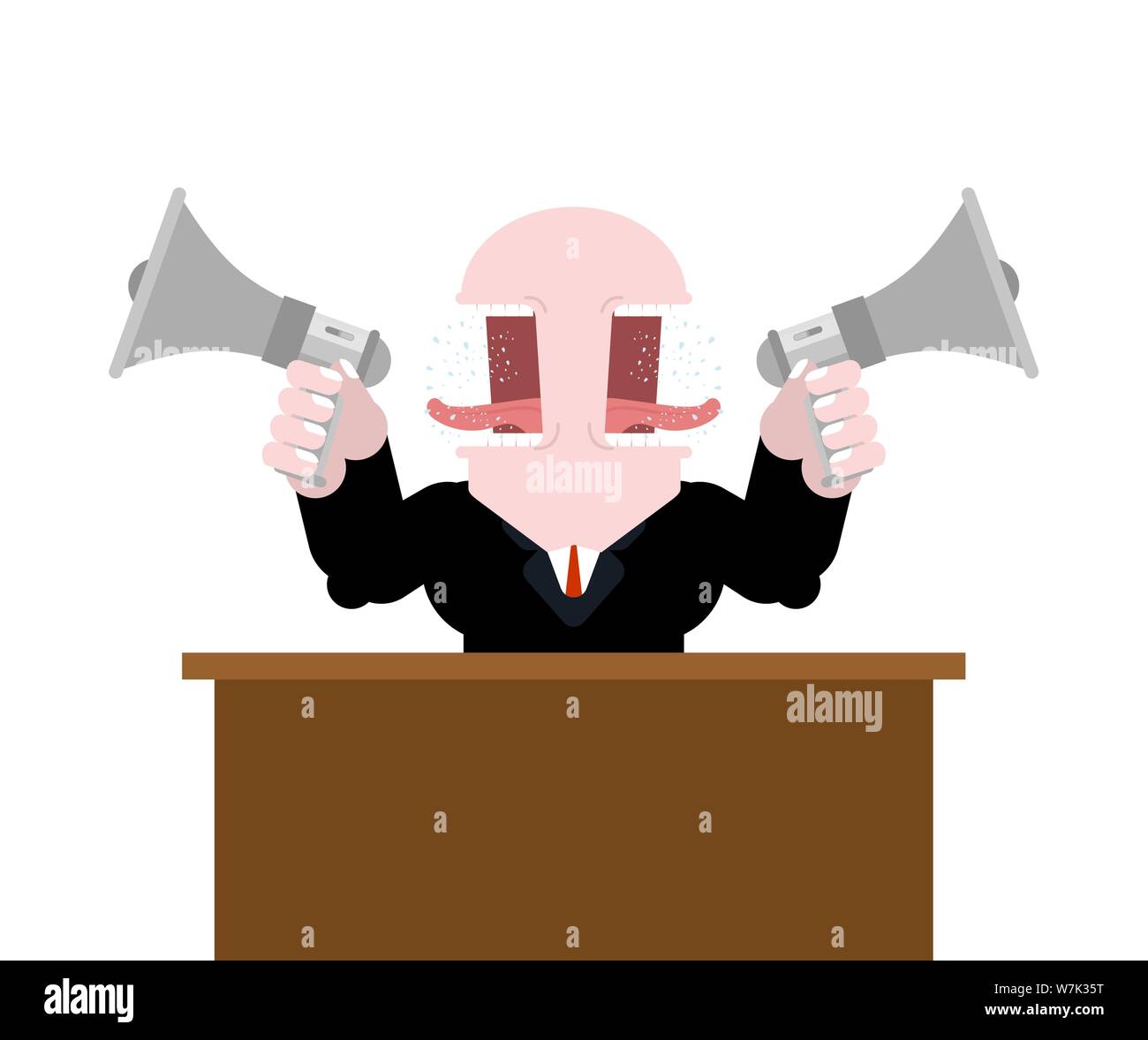 Person speaking bullhorn Stock Vector Images - Alamy