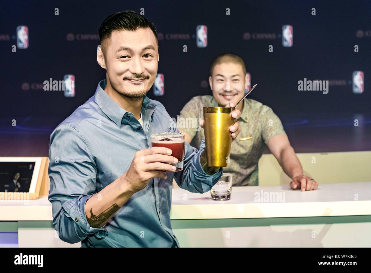 Hong Kong actor Shawn Yue poses during the CHIVS NBA BALLERS PARTY in ...