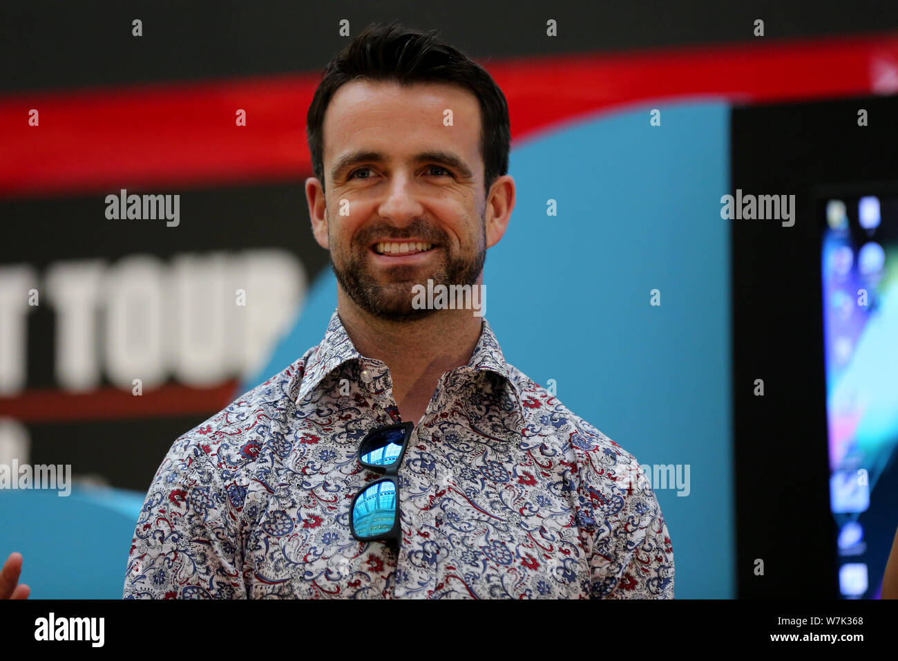British actor Stuart Reid attends a promotional event for the musical ...