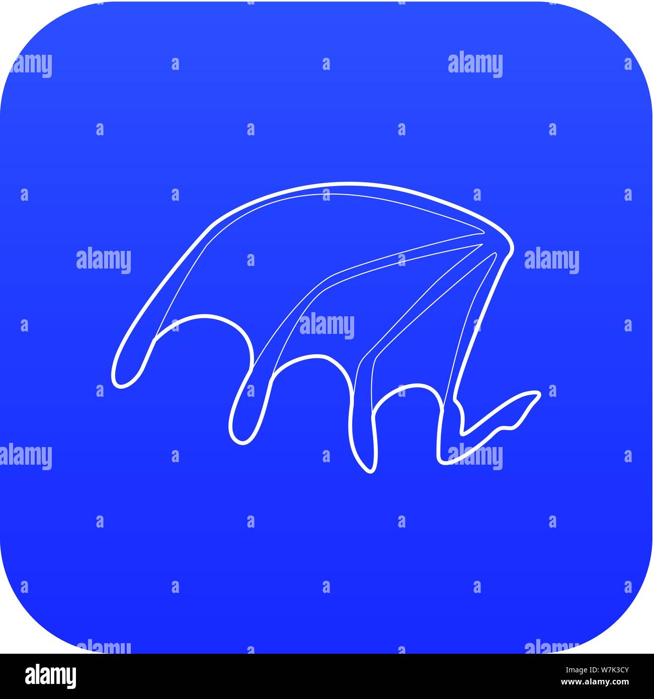 Bat wing icon blue vector Stock Vector Image & Art - Alamy