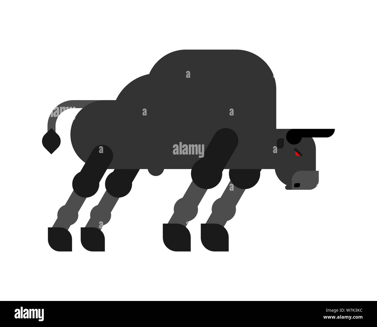 Bull run cartoon isolated. ox vector illustration Stock Vector Image ...