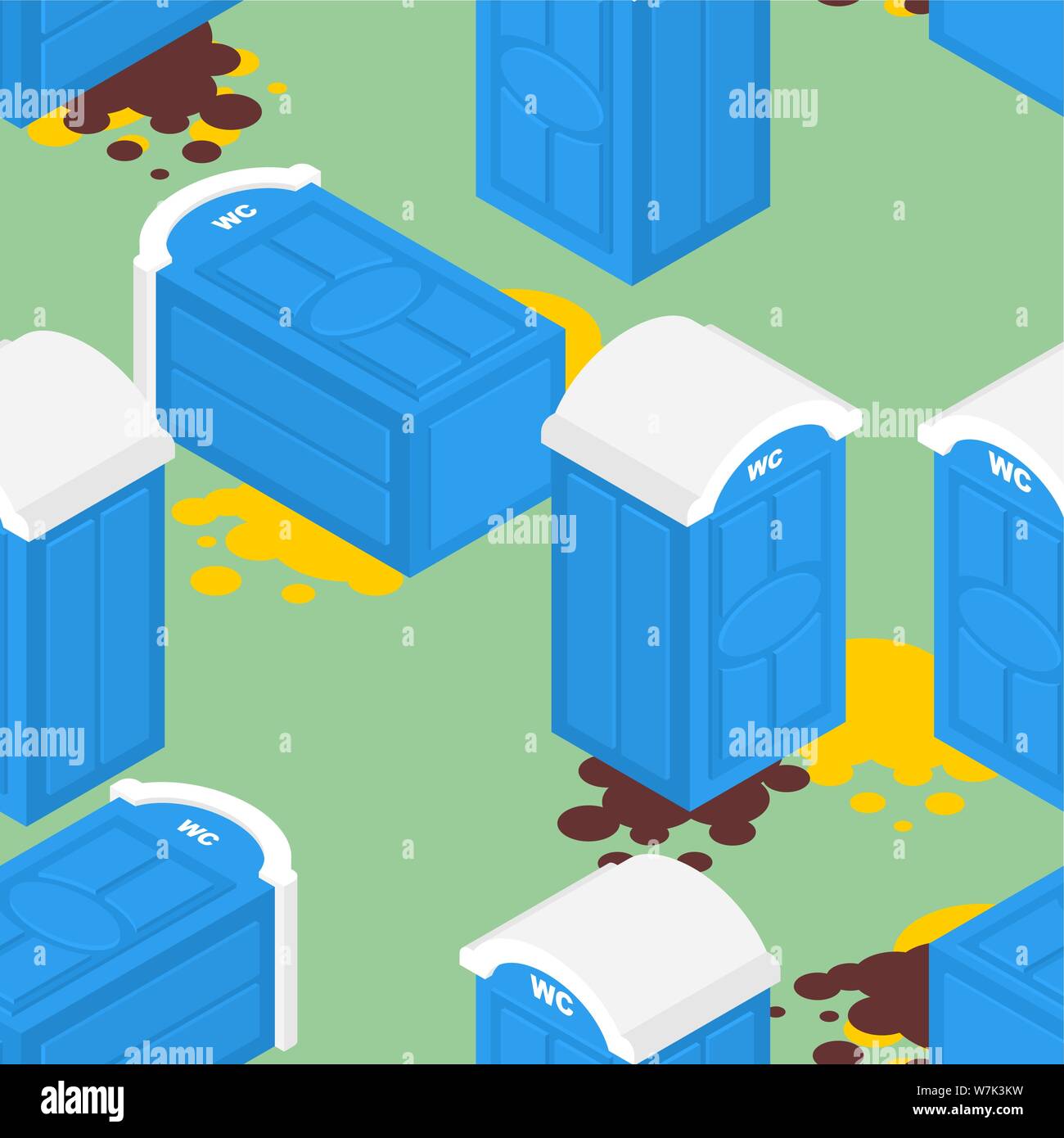 Portable toilet pattern seamless. WC Street palstic background. vector ...
