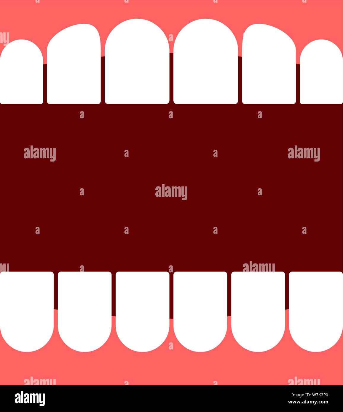Open mouth background. Teeth and gums. vector illustration Stock Vector ...