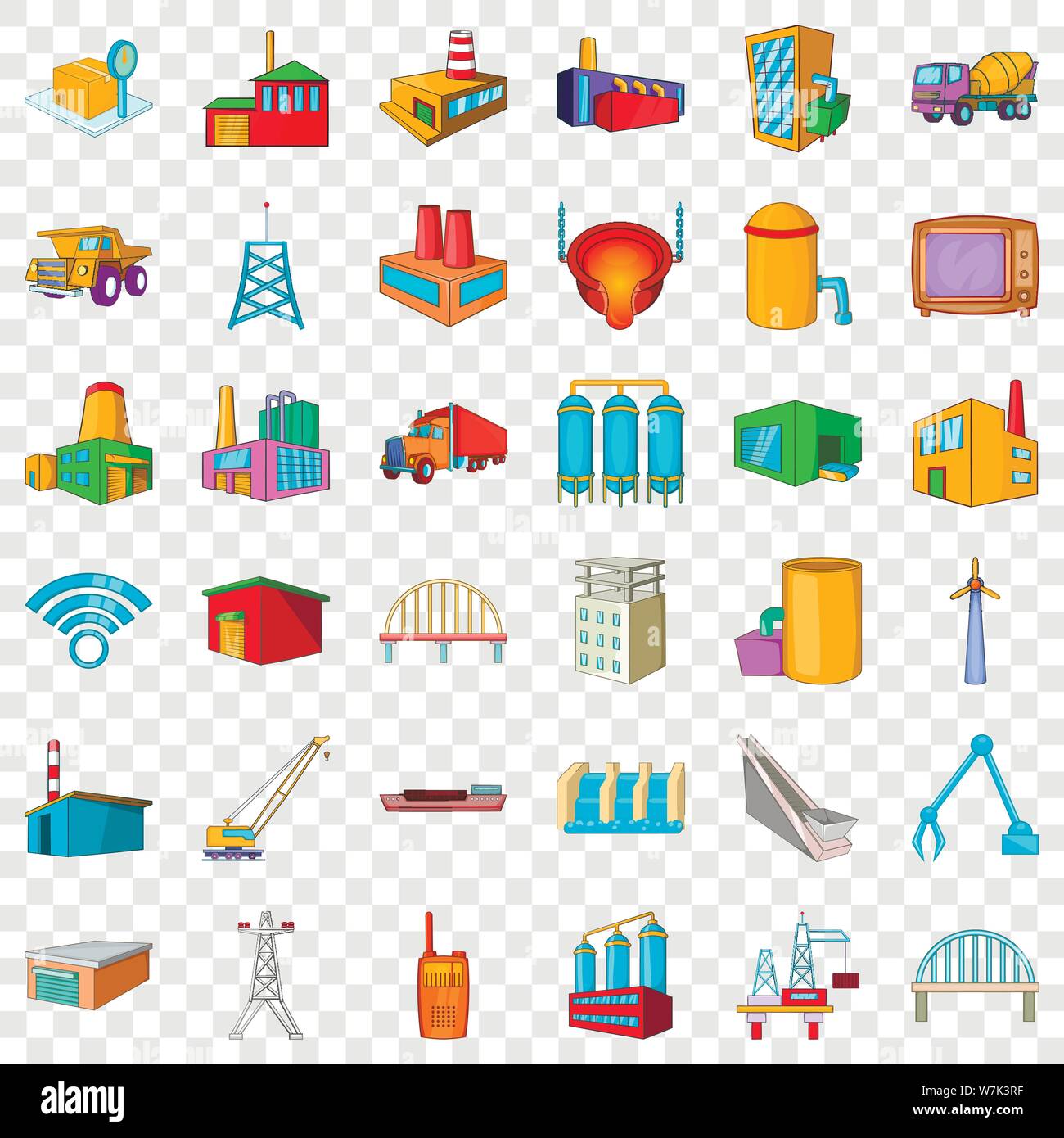 Big building icons set, cartoon style Stock Vector Image & Art - Alamy