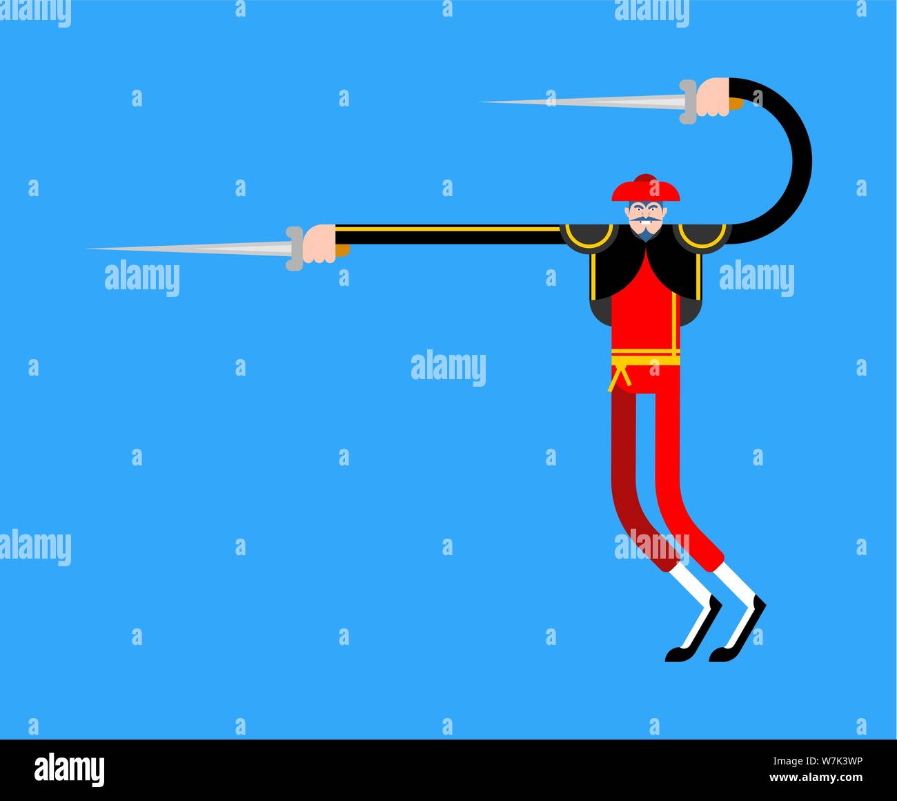 Matador isolated. Bullfighter cartoon. Bullfight vector illustration ...