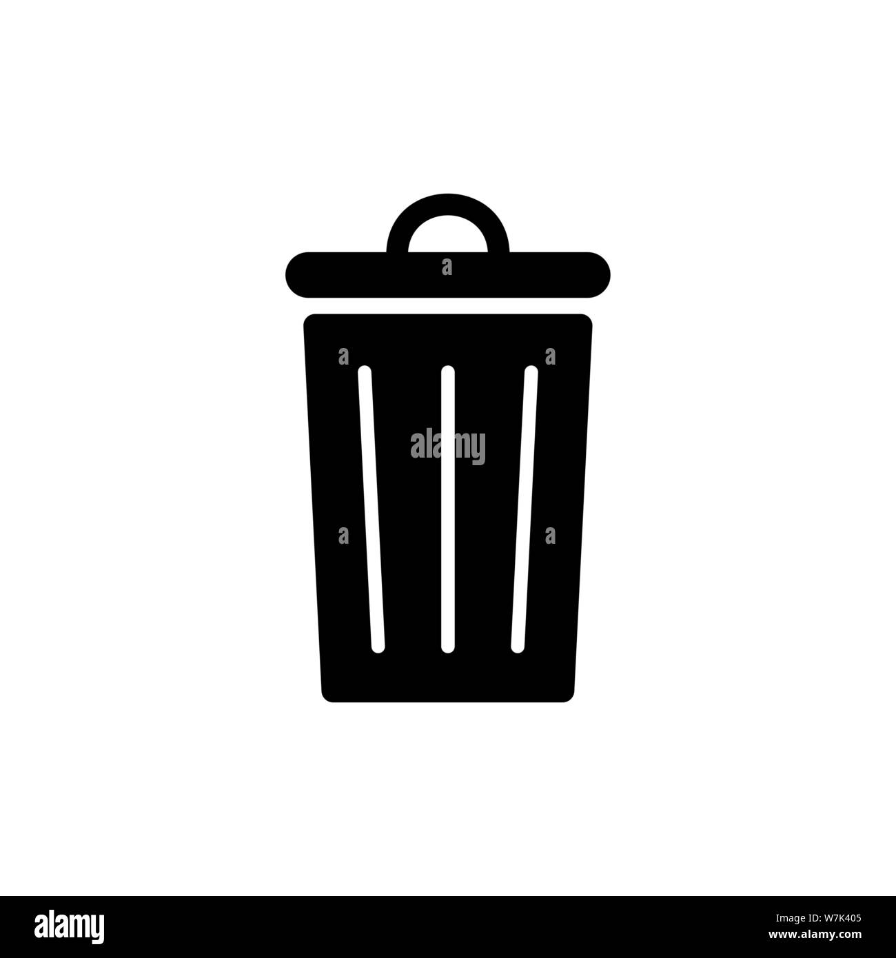 Trash icon symbol simple design on white background Stock Vector Image ...