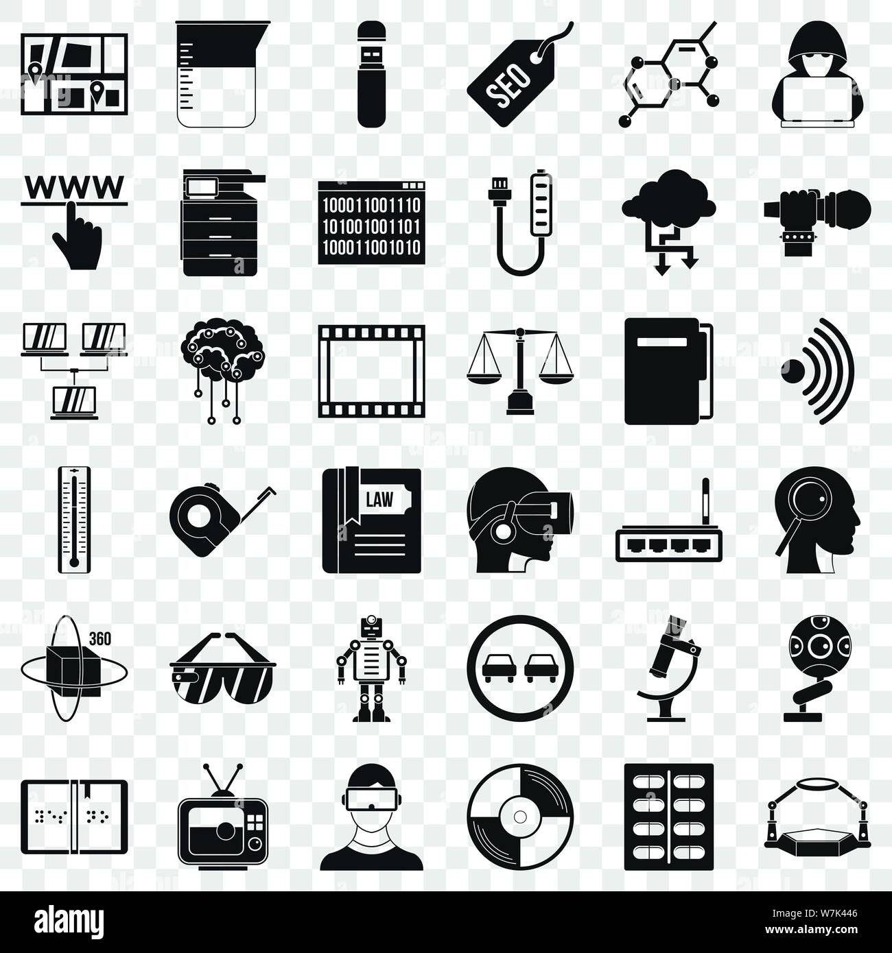 Information icons set, simple style Stock Vector Image & Art - Alamy