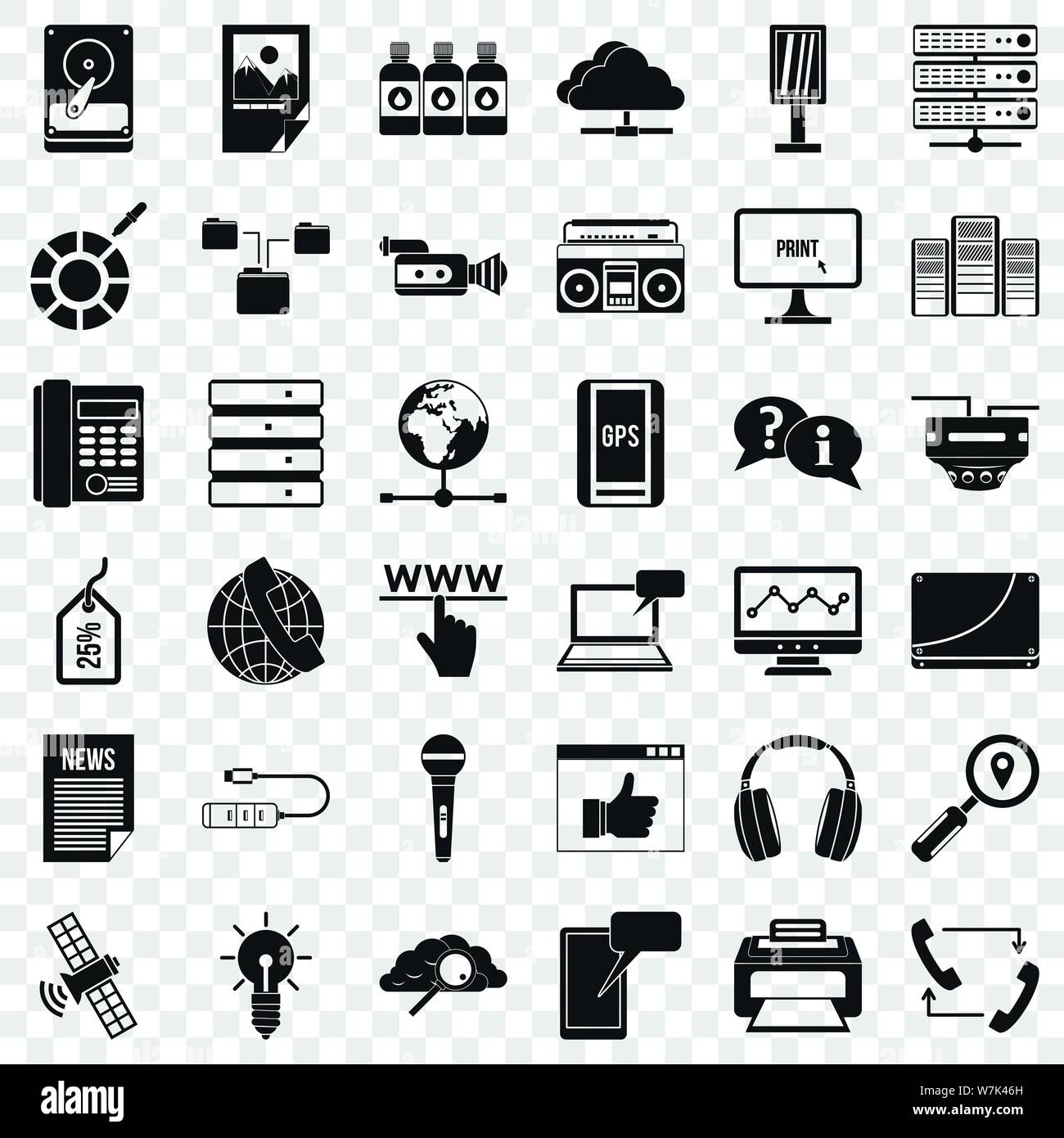 Site information icons set, simple style Stock Vector Image & Art - Alamy