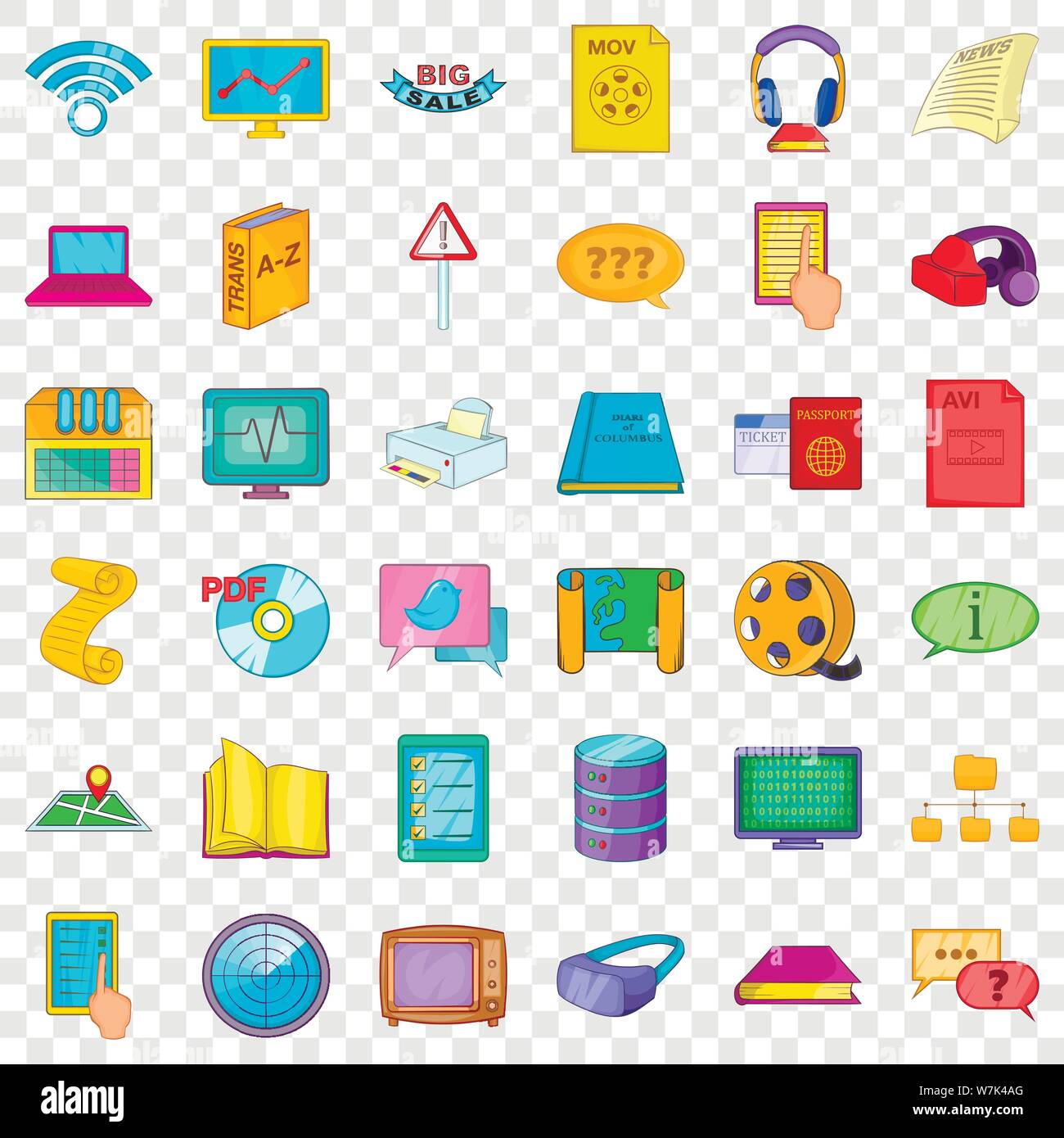 Indicator icons set, cartoon style Stock Vector Image & Art - Alamy