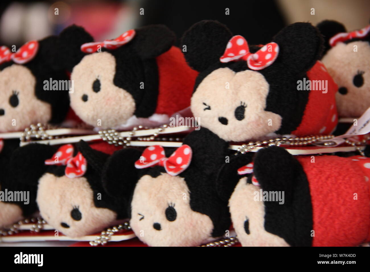 View of Minnie Mouse dolls displayed at the China's second Disney store ...
