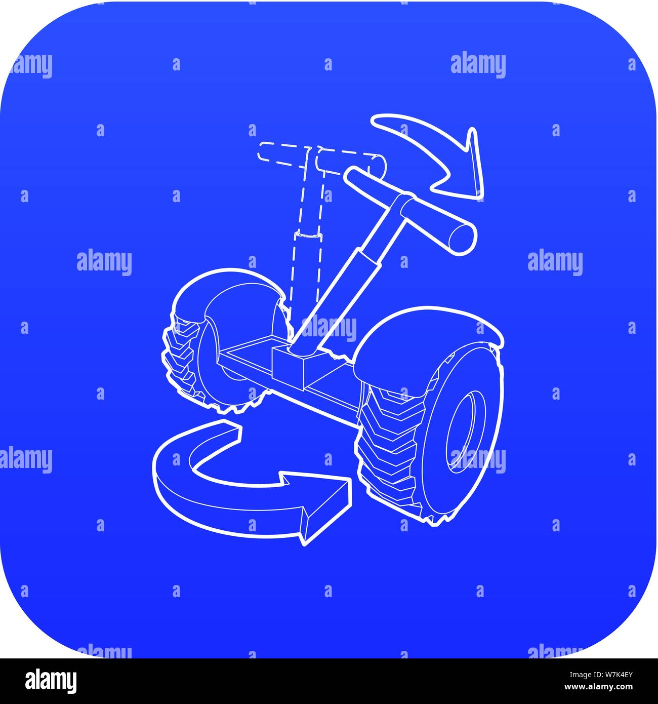 Inclined segway icon blue vector Stock Vector Image & Art - Alamy