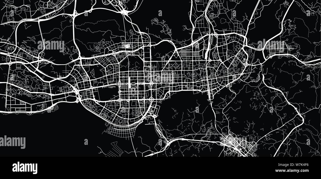 Urban vector city map of Shenzhen, China Stock Vector Image & Art - Alamy