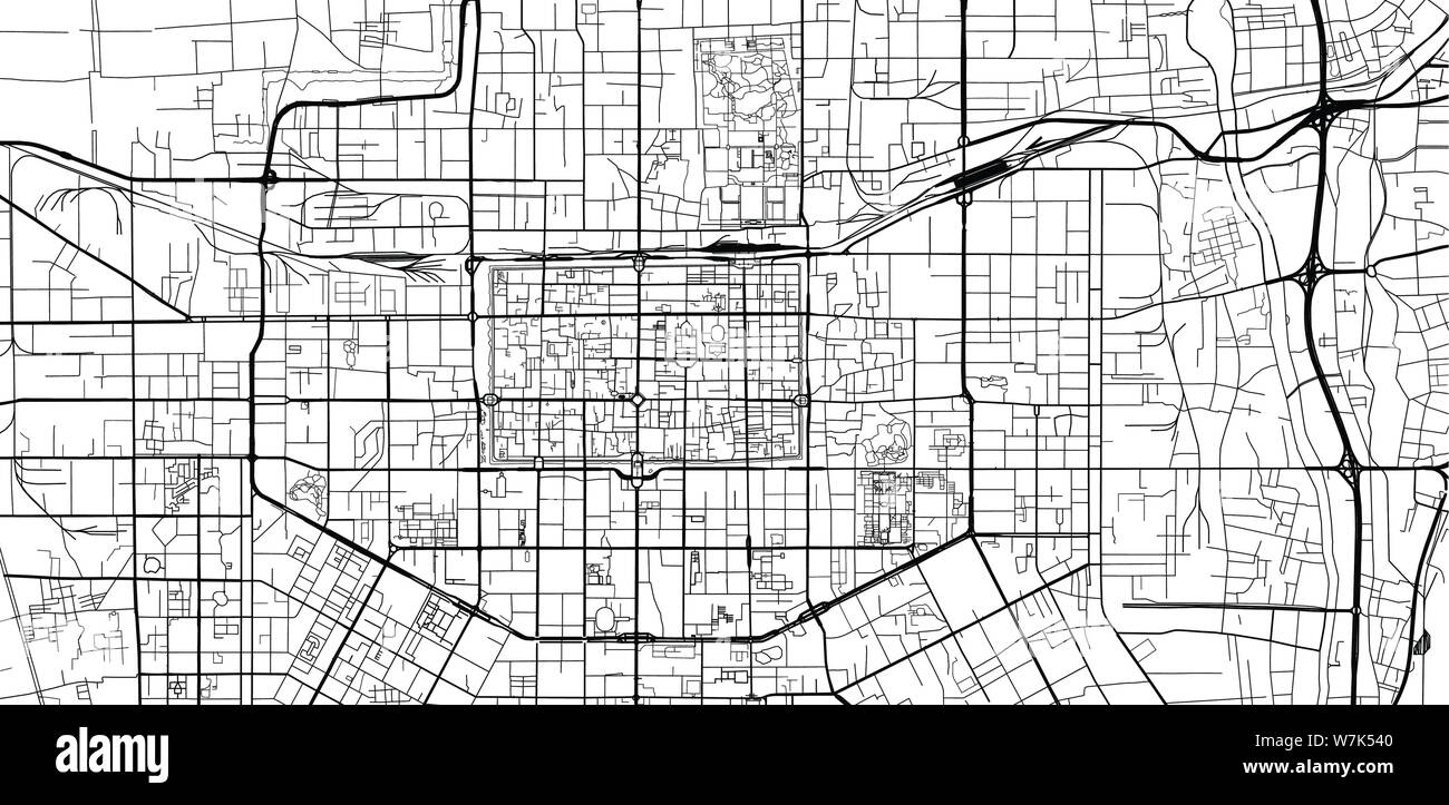 Xi'an city map Stock Vector Images - Alamy