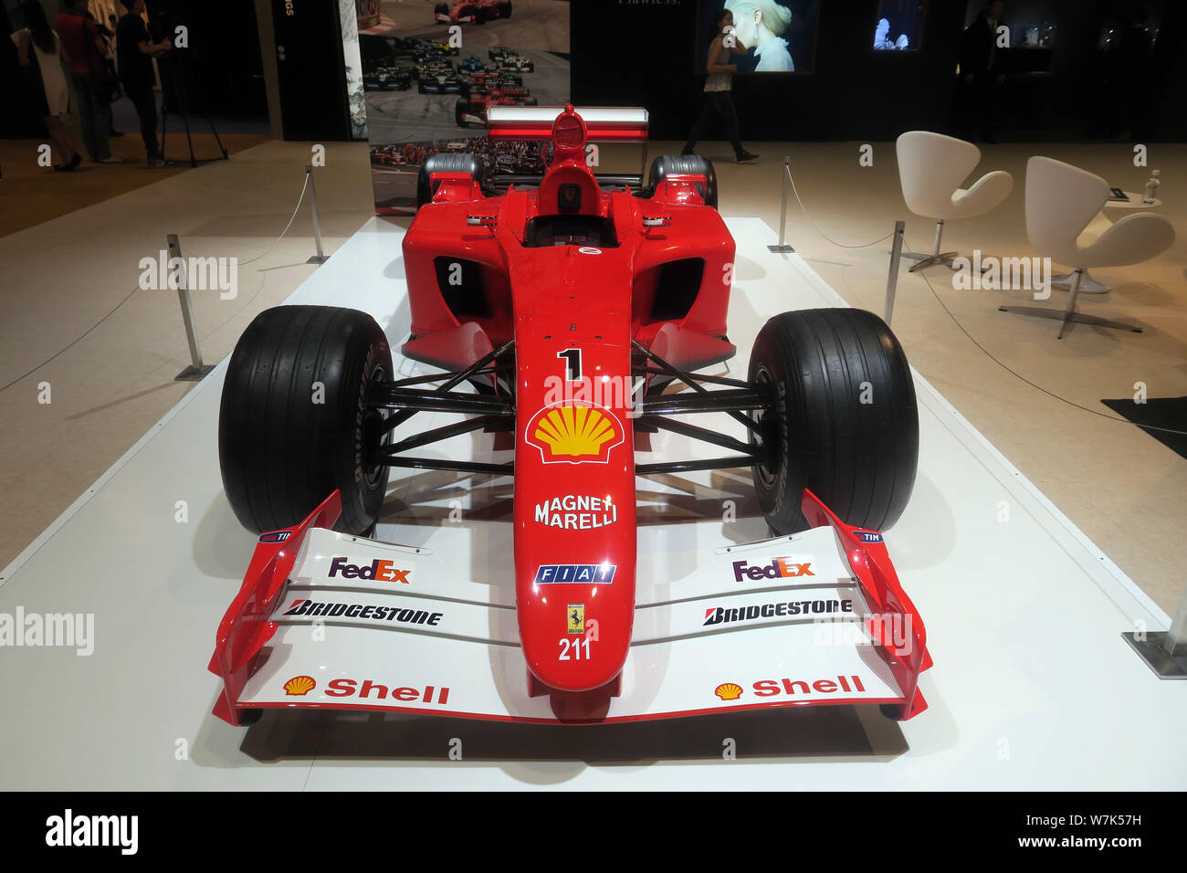 The 2001 Ferrari F2001 driven by German Formula 1 champion Michael ...