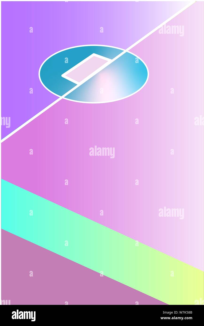 Stylization of the playground in pink. Concept of geometric shapes ...