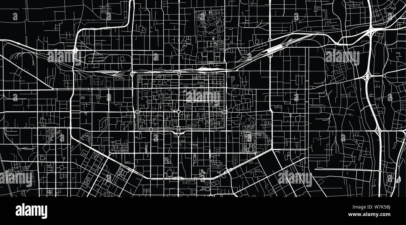 Urban vector city map of Xian, China Stock Vector Image & Art - Alamy