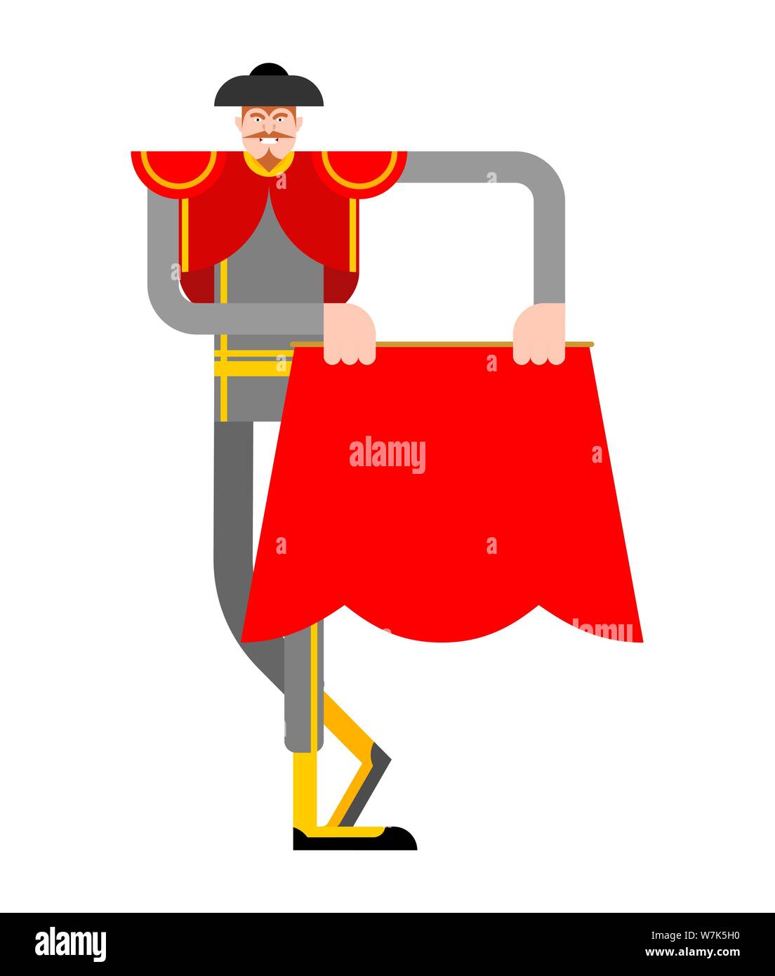 Bullfighter isolated. Matador cartoon. Bullfight vector illustration ...