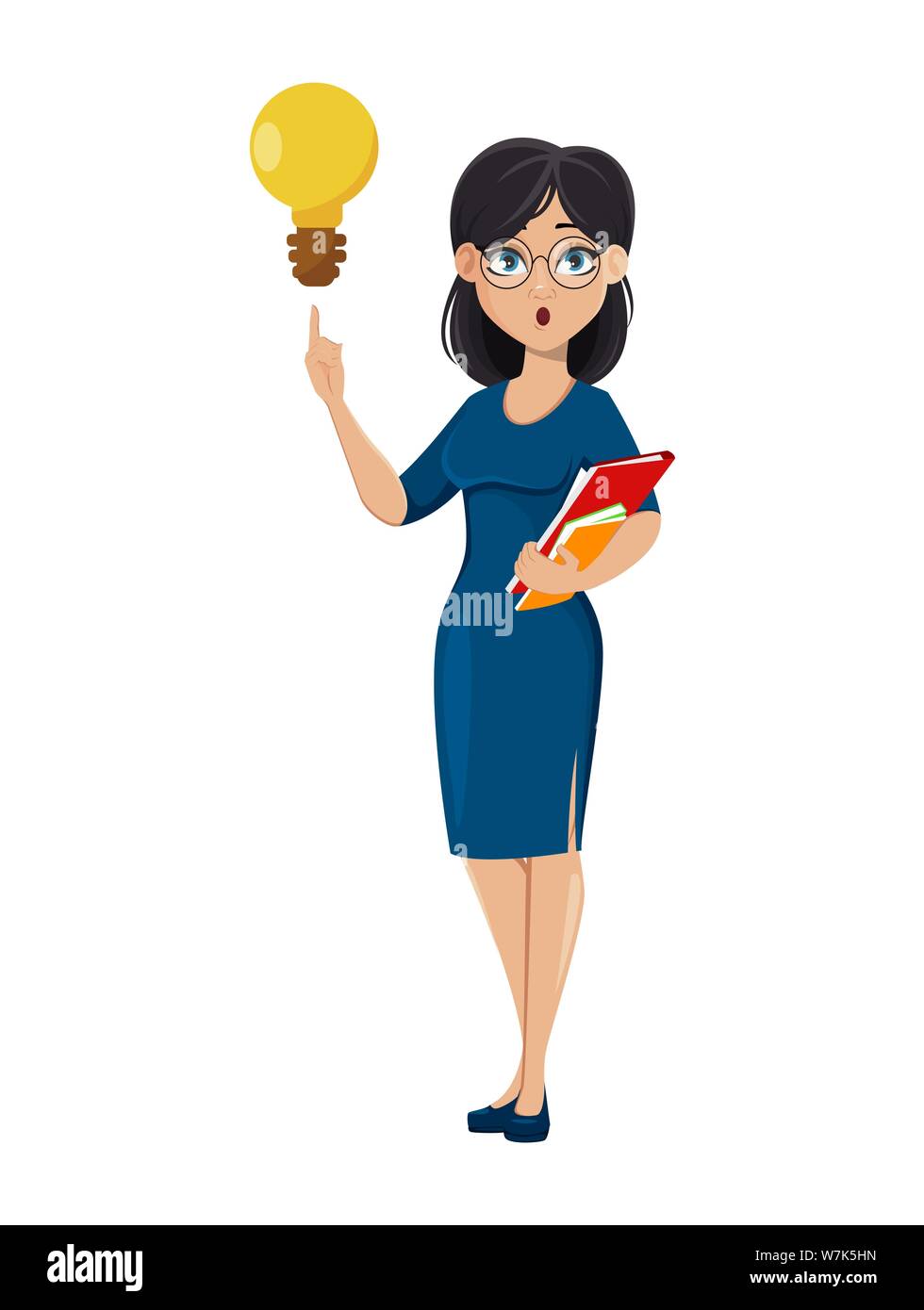 Woman beauty thinking in Stock Vector Images - Alamy