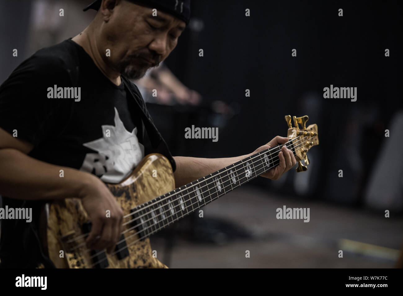 Chinese rock band Black Panther takes part in a rehearsal for the ...