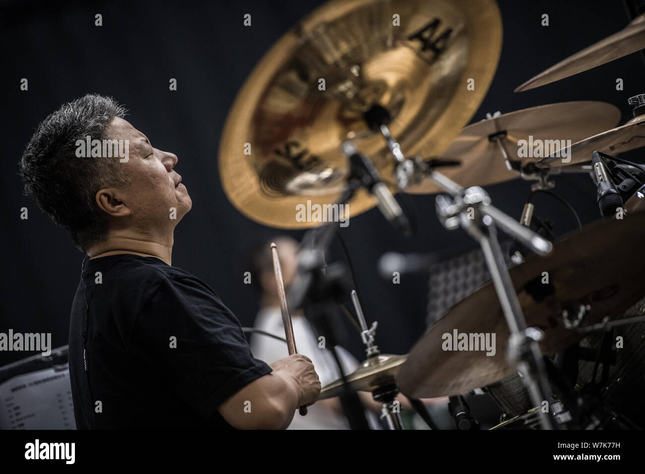 Chinese rock band Black Panther takes part in a rehearsal for the ...