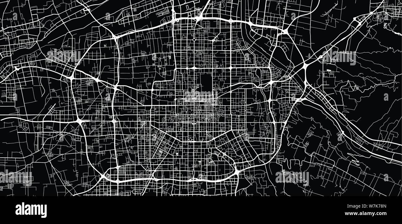 Urban vector city map of Xian, China Stock Vector Image & Art - Alamy