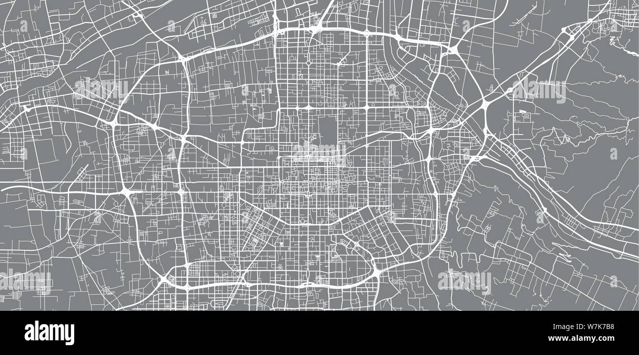 Urban vector city map of Xian, China Stock Vector Image & Art - Alamy