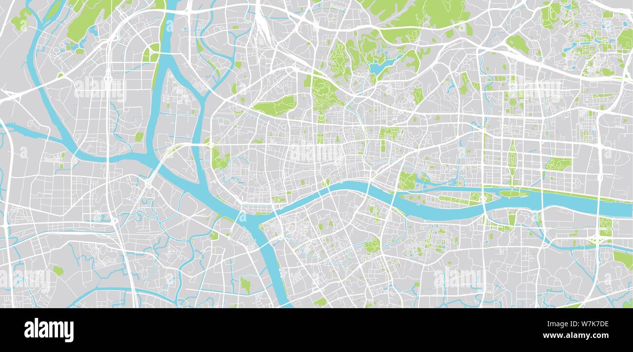 Map Of Guangzhou City China