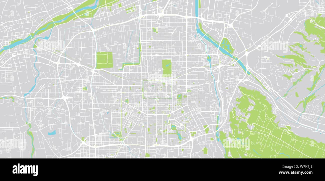 Urban vector city map of Xian, China Stock Vector Image & Art - Alamy