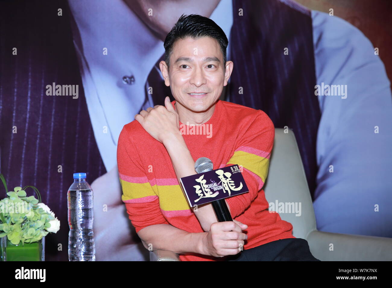 Hong Kong actor Andy Lau attends a press conference to promote his new ...