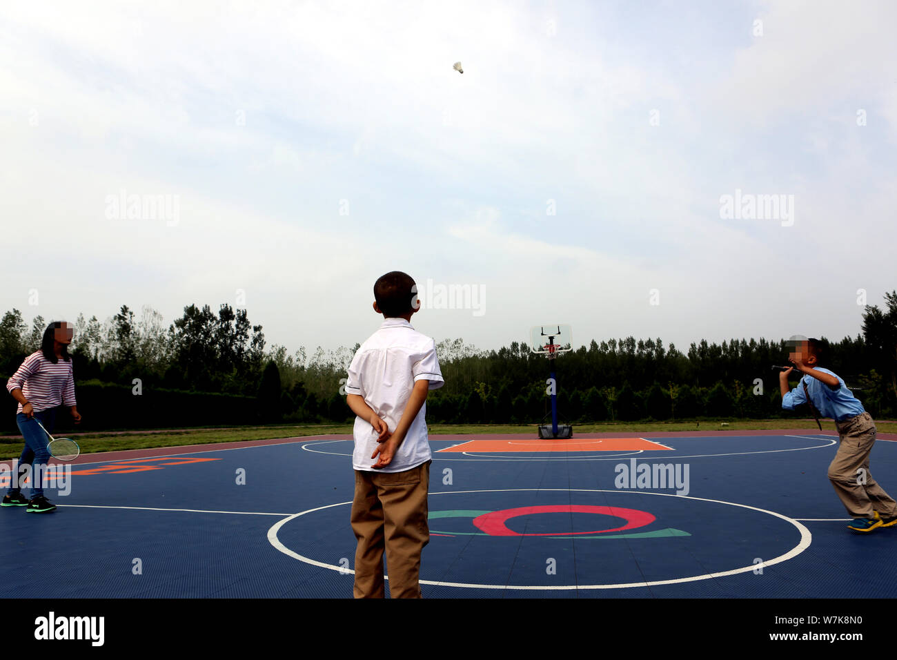 Chinese students are pictured with their teacher at the Linfen Red ...